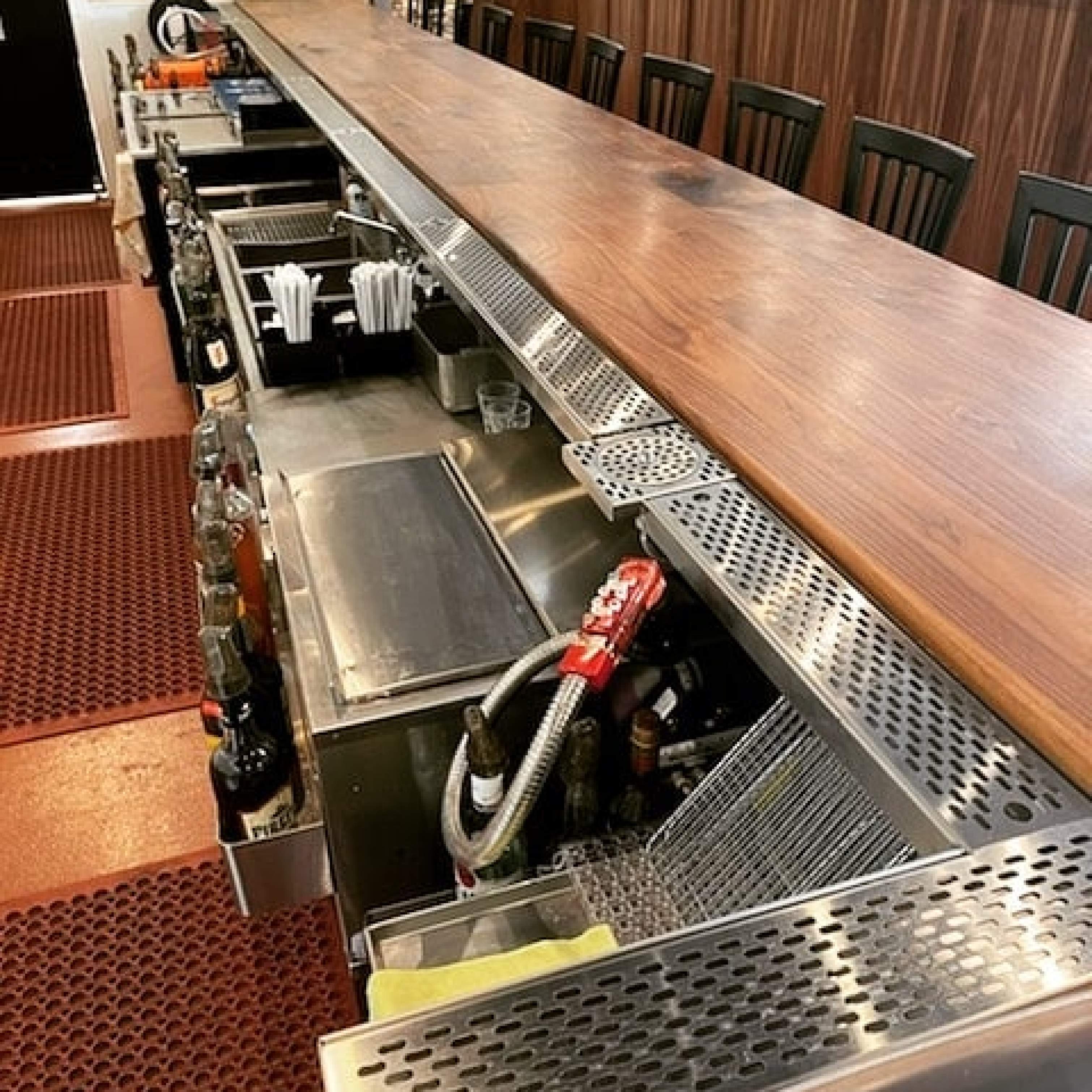 Stainless Drink Rail - Bear Metal Works