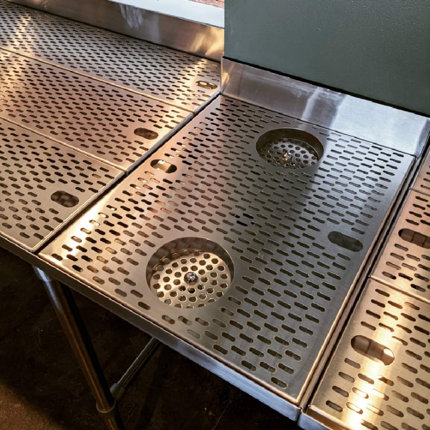 Custom Stainless Drain Board - Bear Metal Works