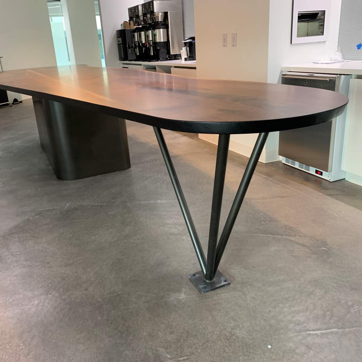 Blackened Steel Table Support - Bear Metal Works