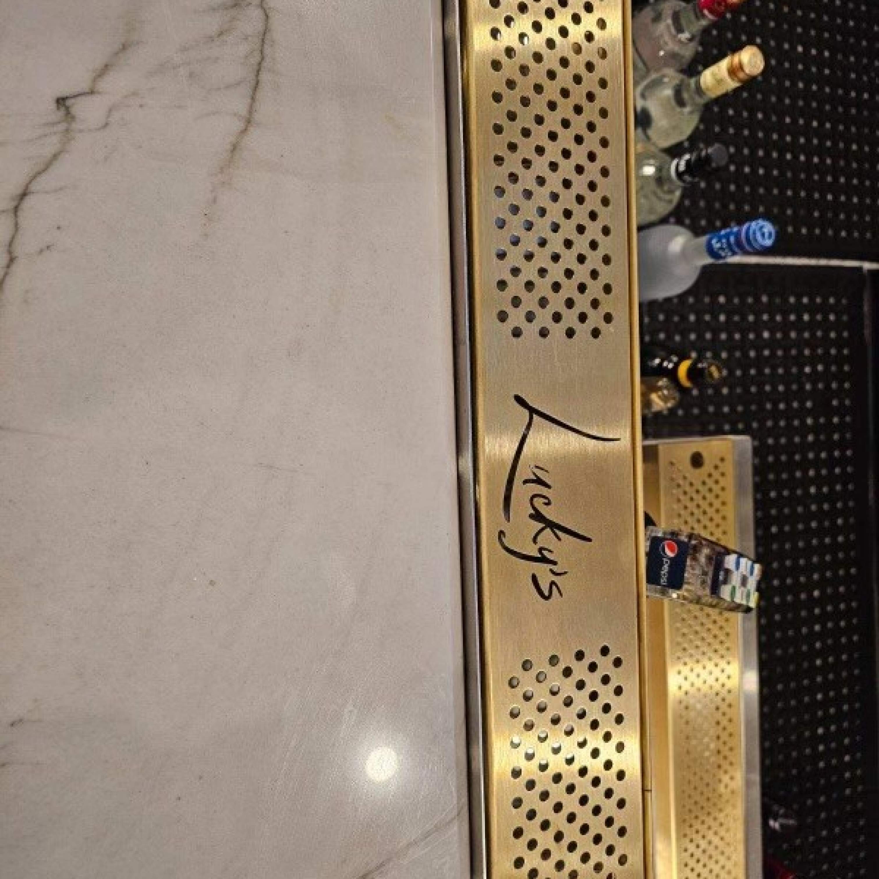 Brass Drink Rail - Bear Metal Works