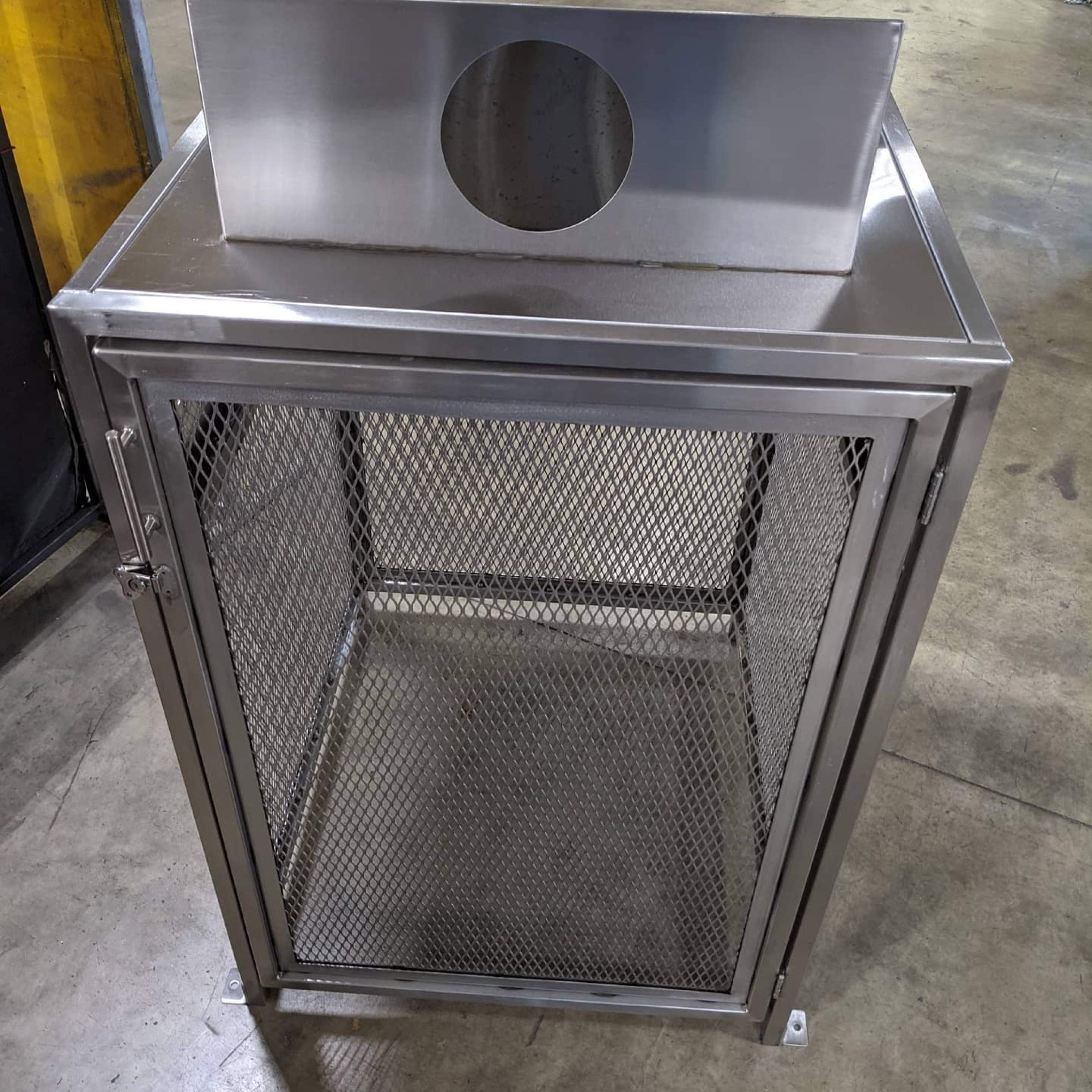 Custom Garbage Can and Signage - Bear Metal Works