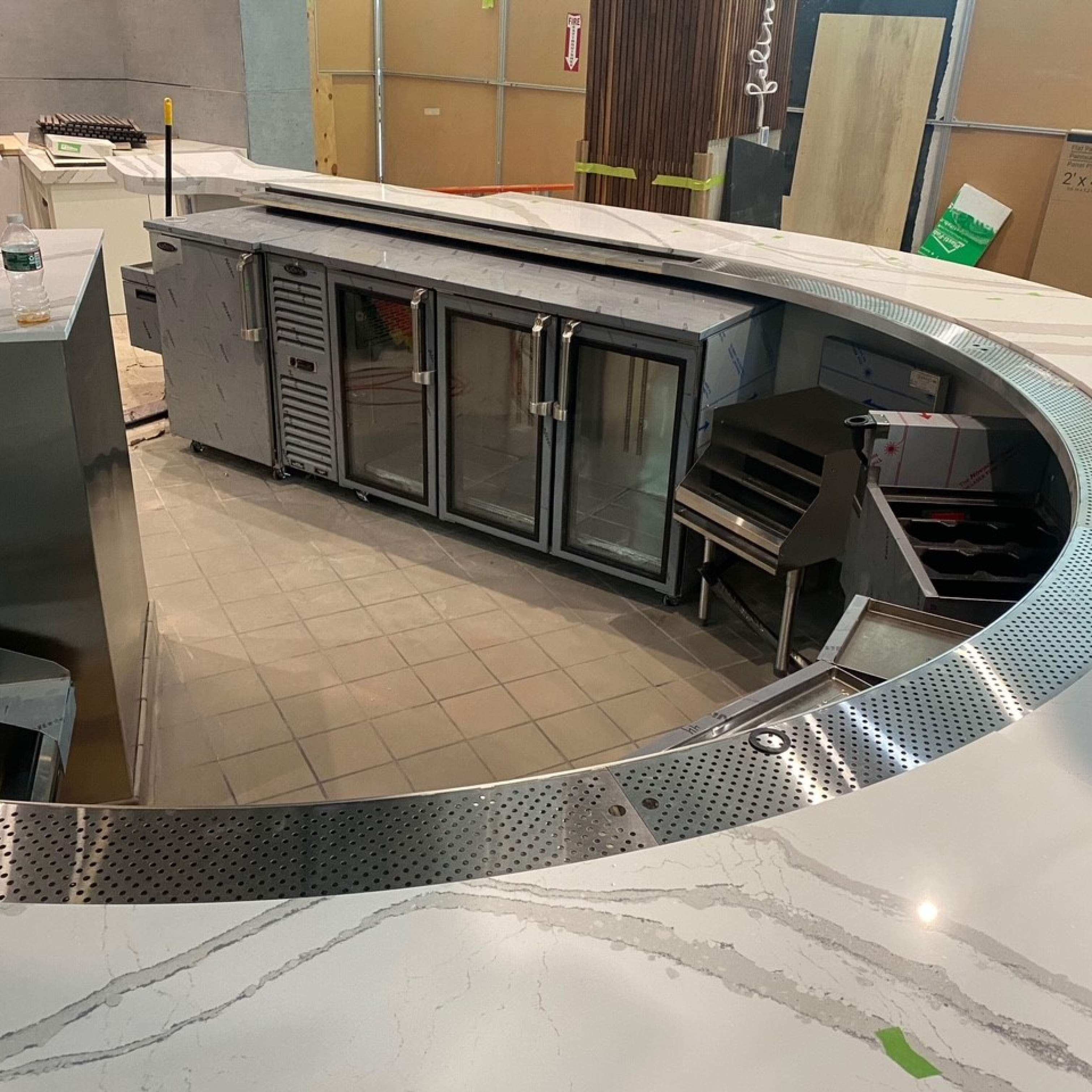 Curved Drink Rail - Bear Metal Works