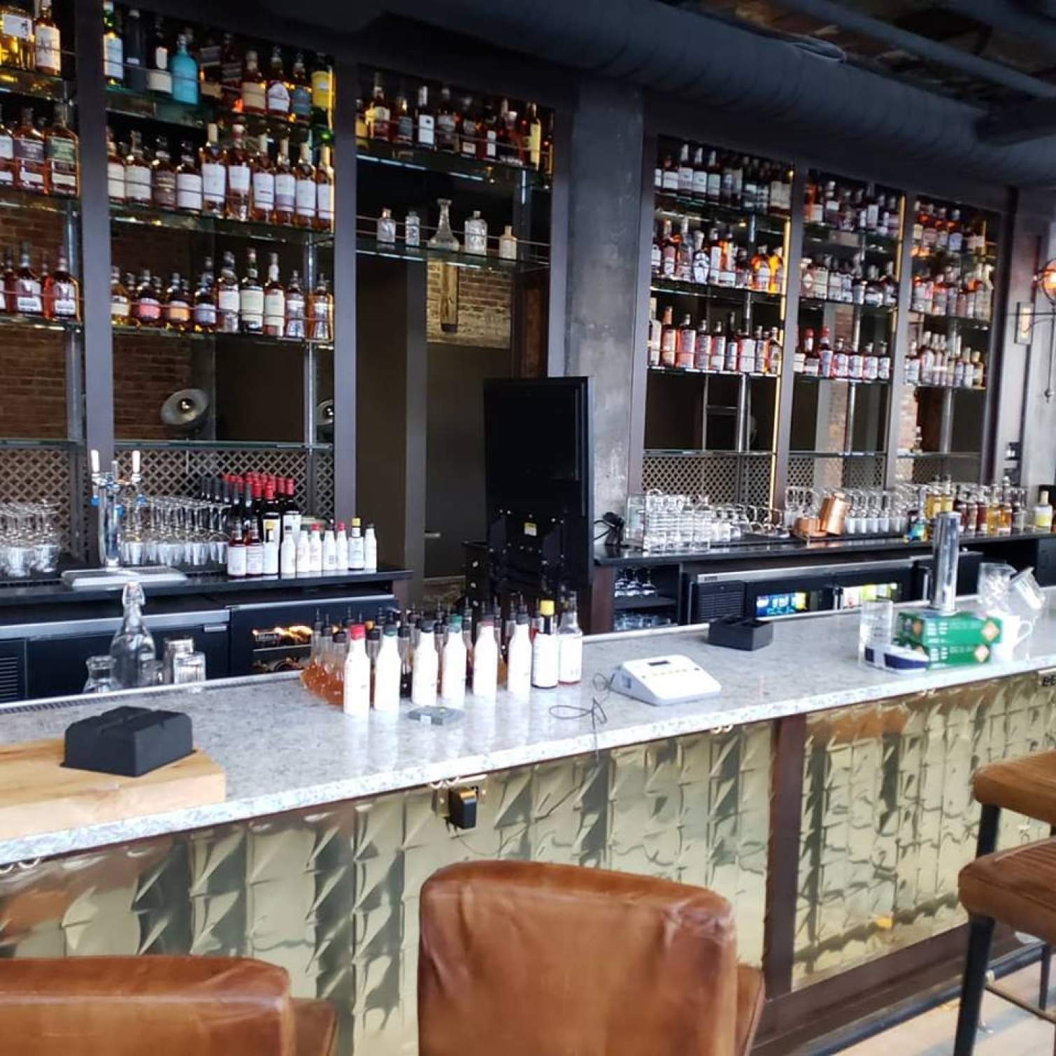 Stainless Drink Rail - Bear Metal Works