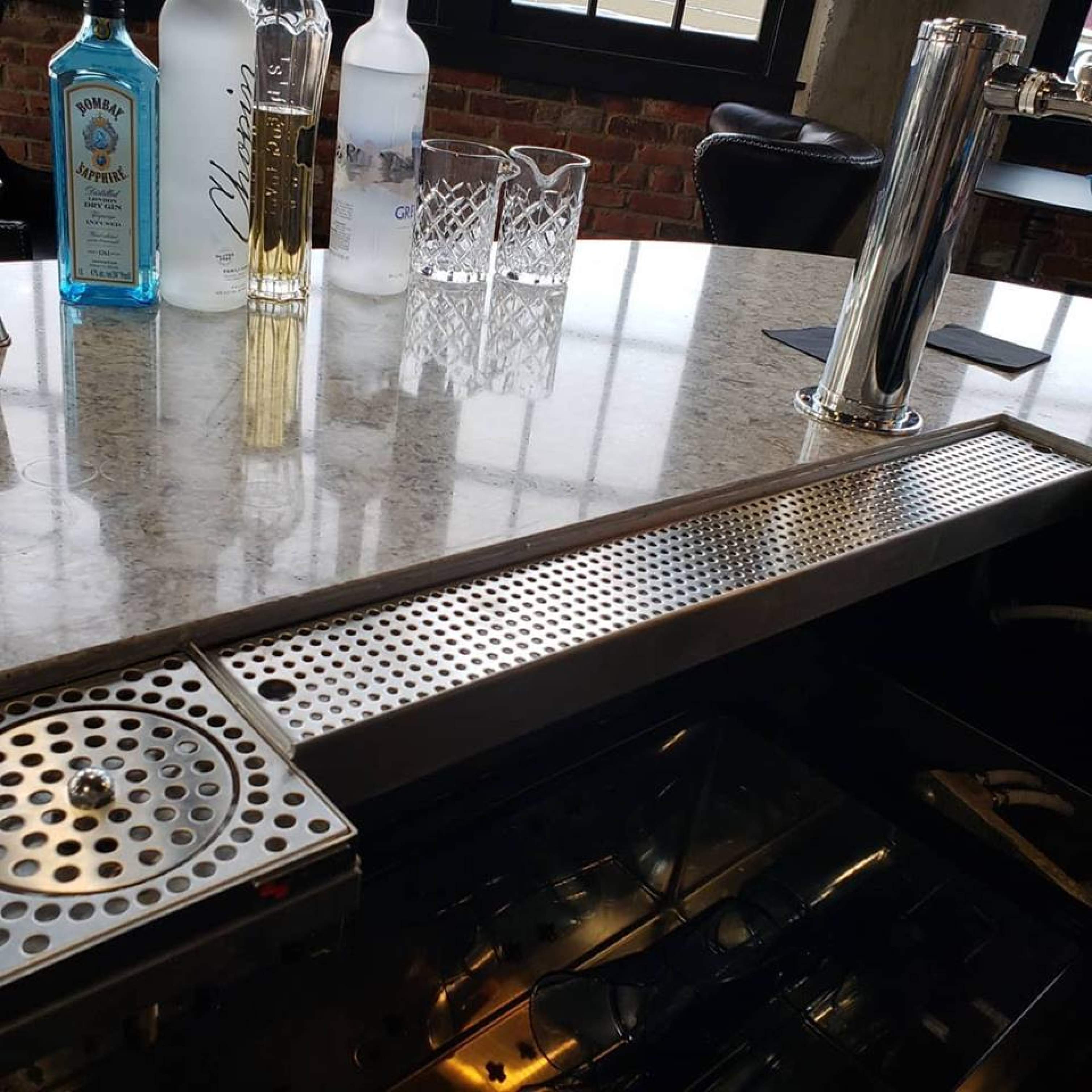 Stainless Drink Rail - Bear Metal Works