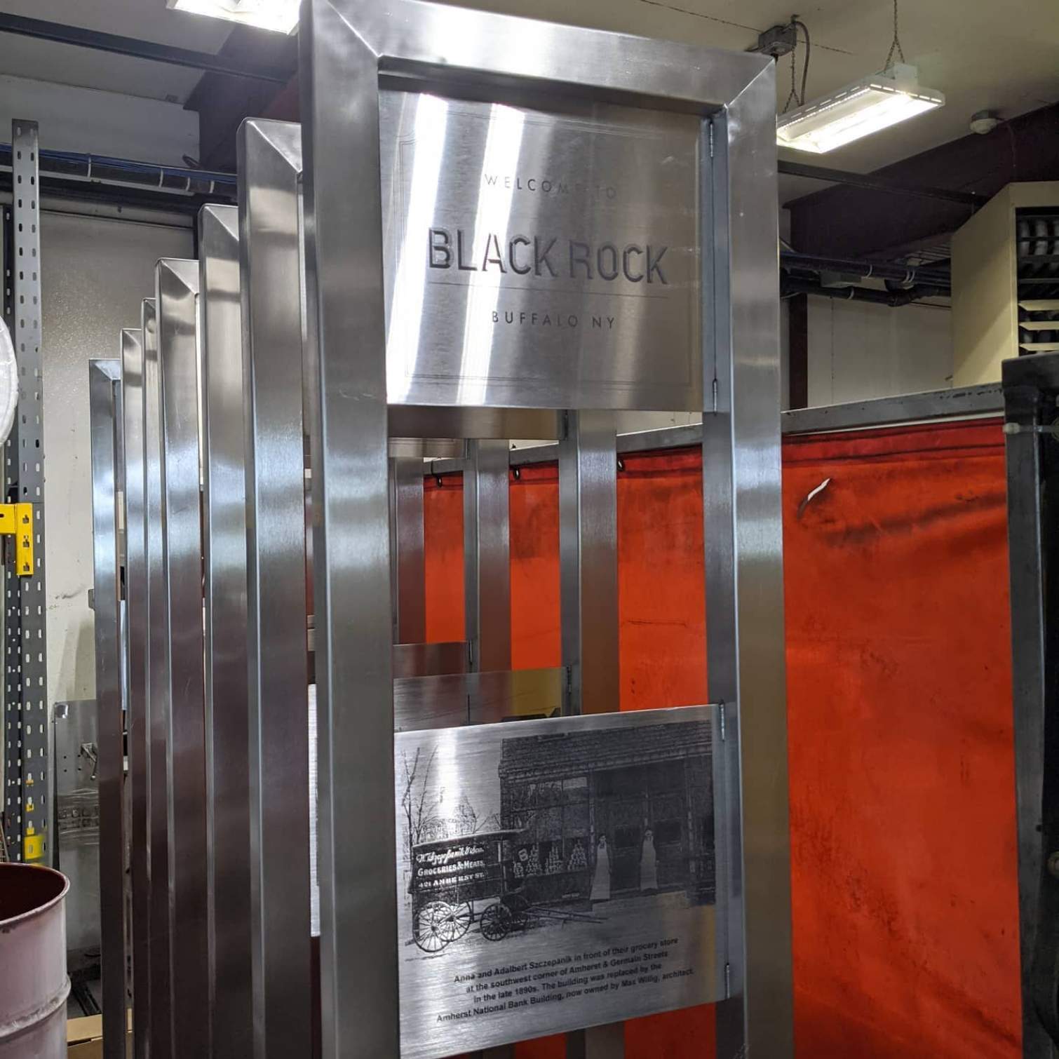 Custom Garbage Can and Signage - Bear Metal Works