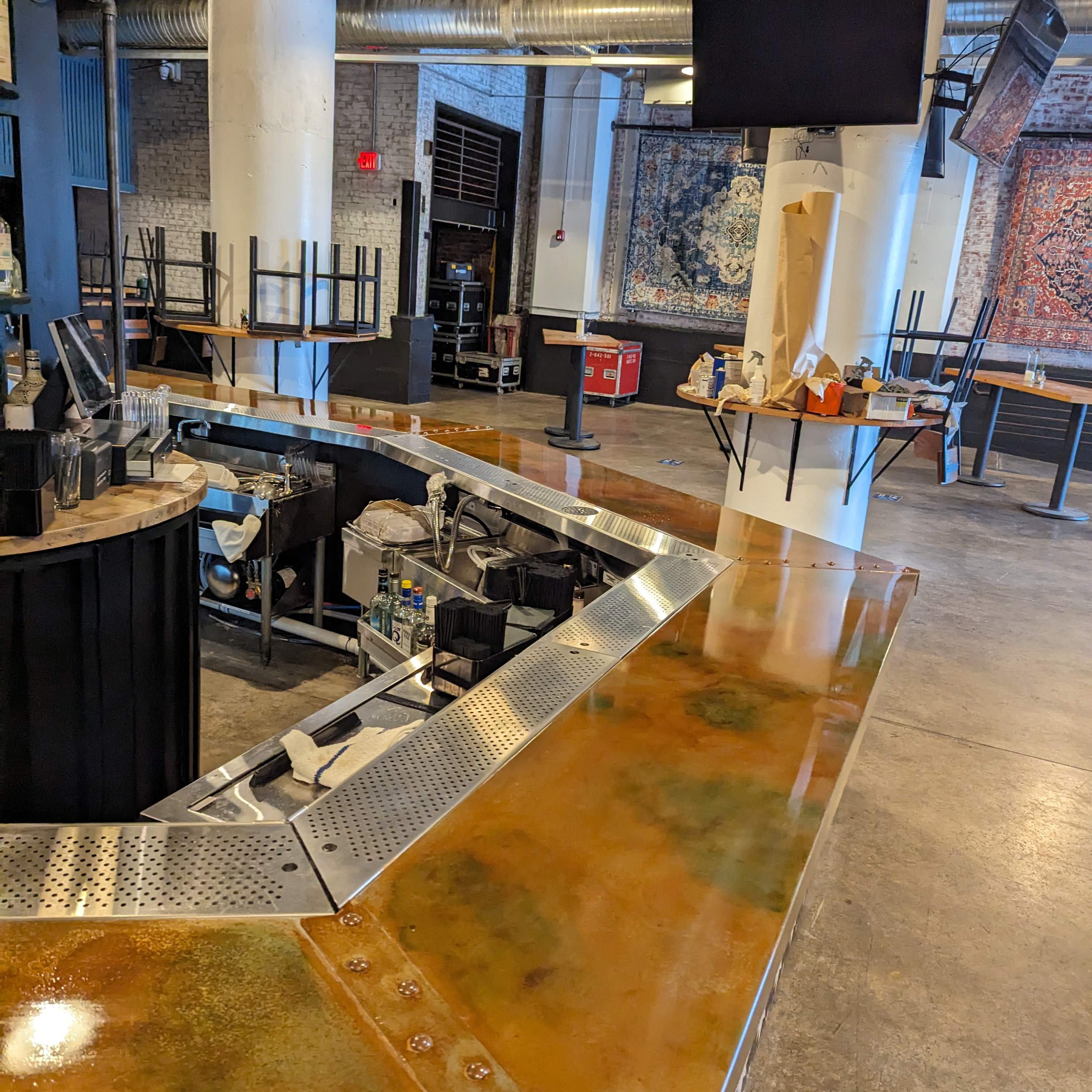 Custom Bar Top and Drink Rail - Bear Metal Works