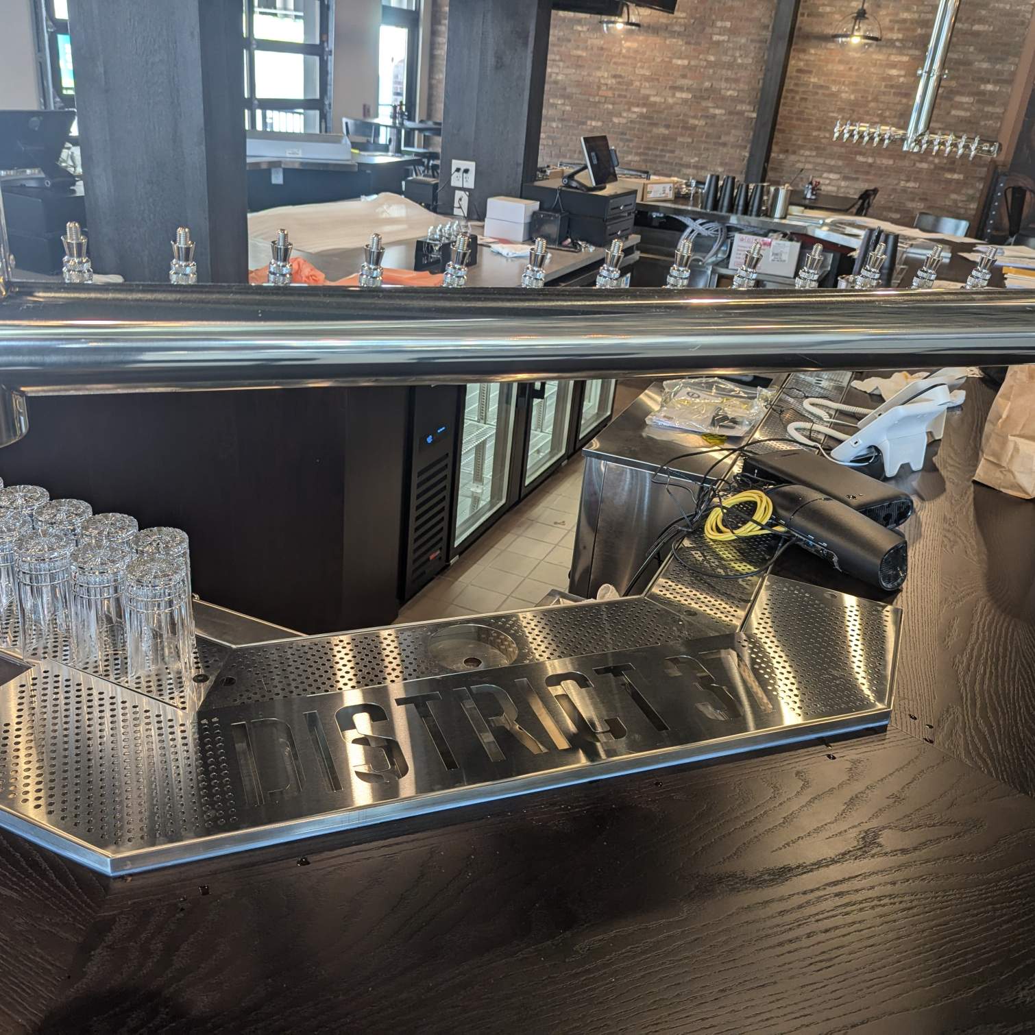 Liquor Shelf and Drink Rail - Bear Metal Works