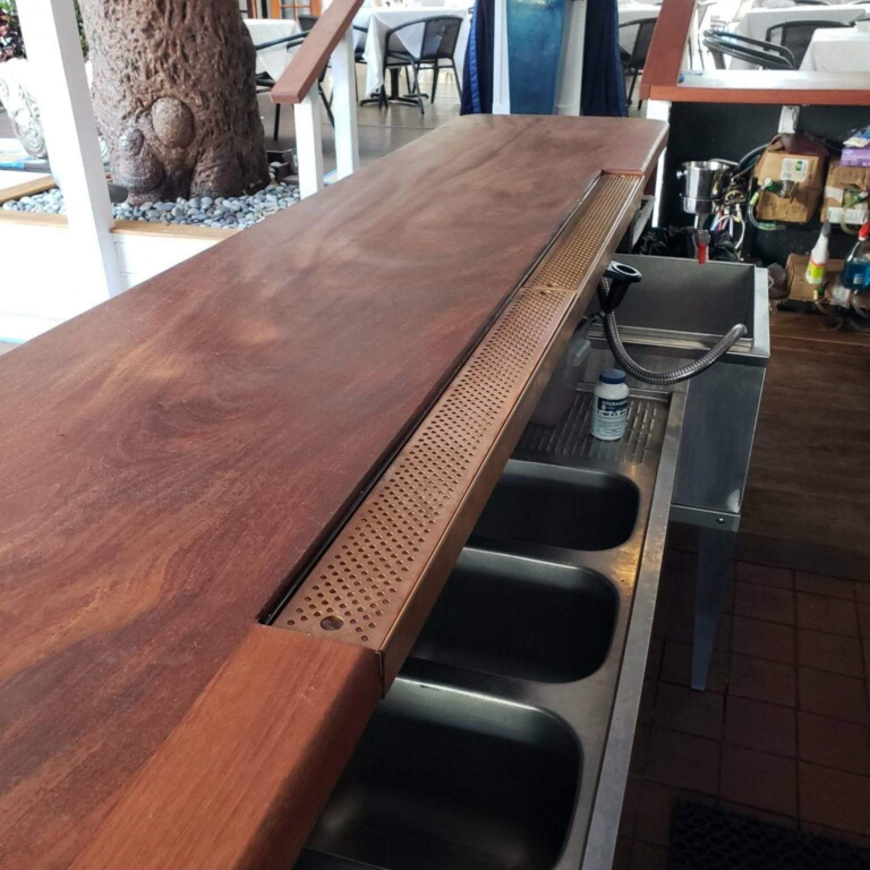 Copper Drink Rail - Bear Metal Works