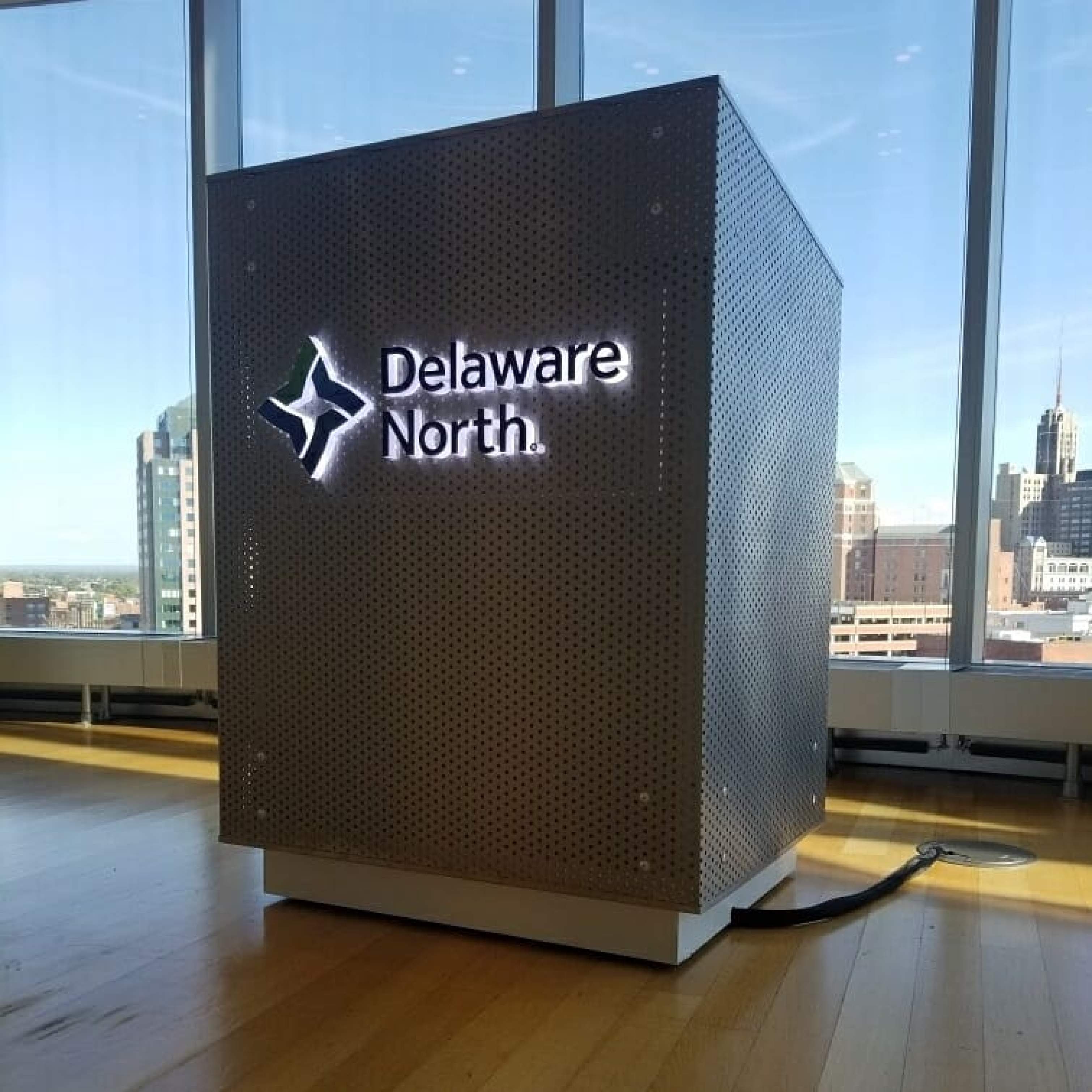 Perforated TV Shrouds and Custom Podium Surround - Bear Metal Works